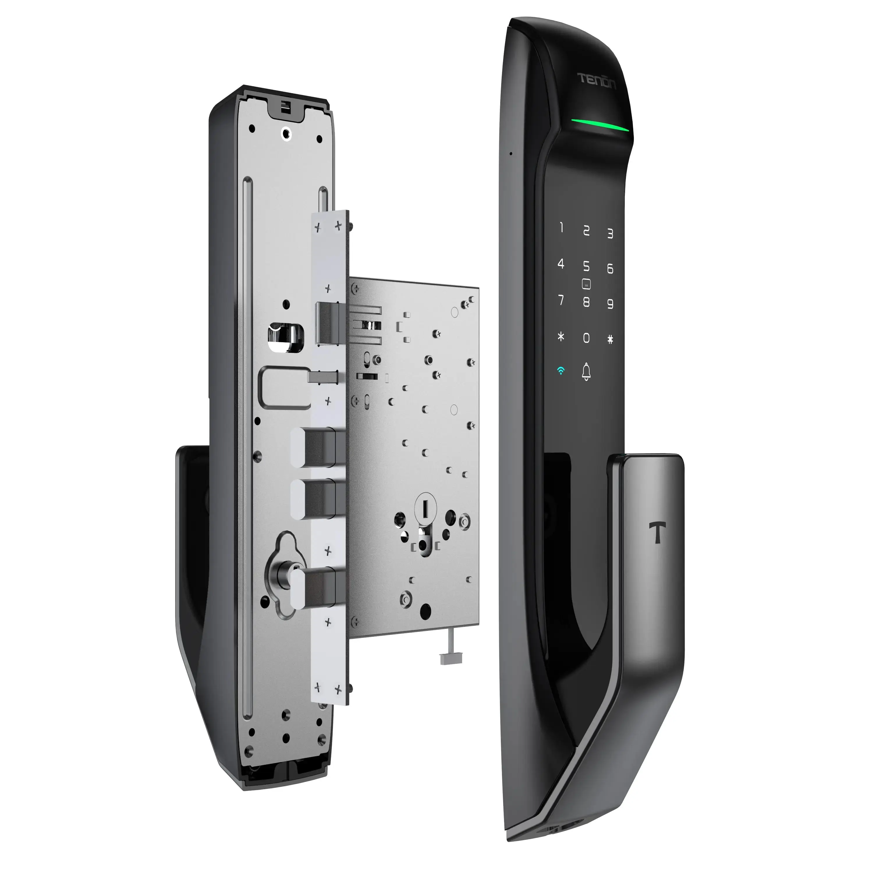 A2 Keyless Push-Pull Automatic Fingerprint Smart Entry Door Lock ...
